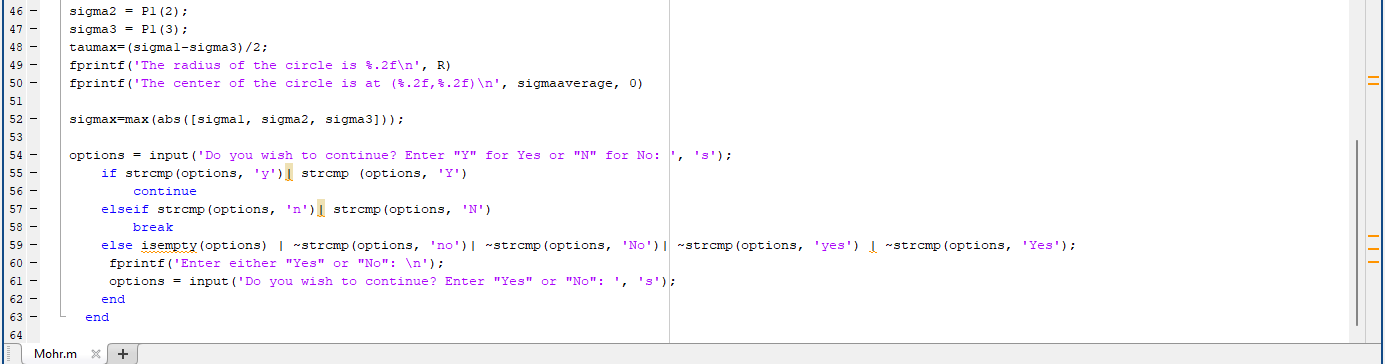 Solved For MatLab. How do I keep prompting the user to input | Chegg.com