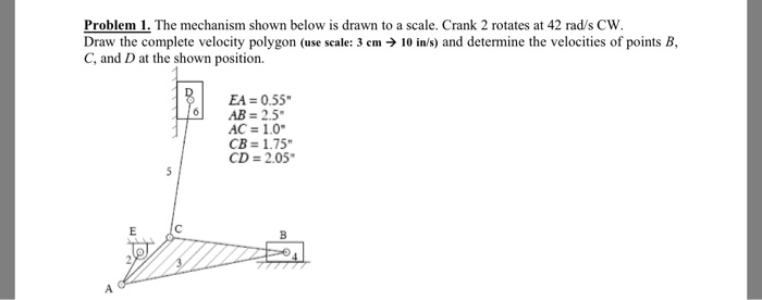 Solved Problem 1. The mechanism shown below is drawn to a | Chegg.com