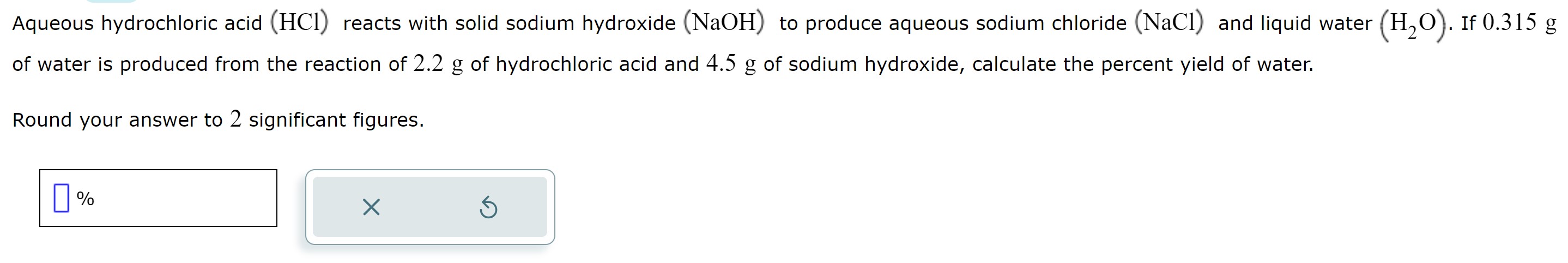 Solved Aqueous hydrochloric acid (HCl) reacts with solid | Chegg.com