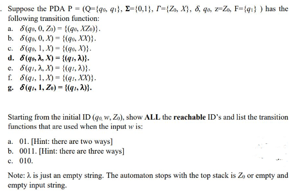 Suppose the PDA P | Chegg.com
