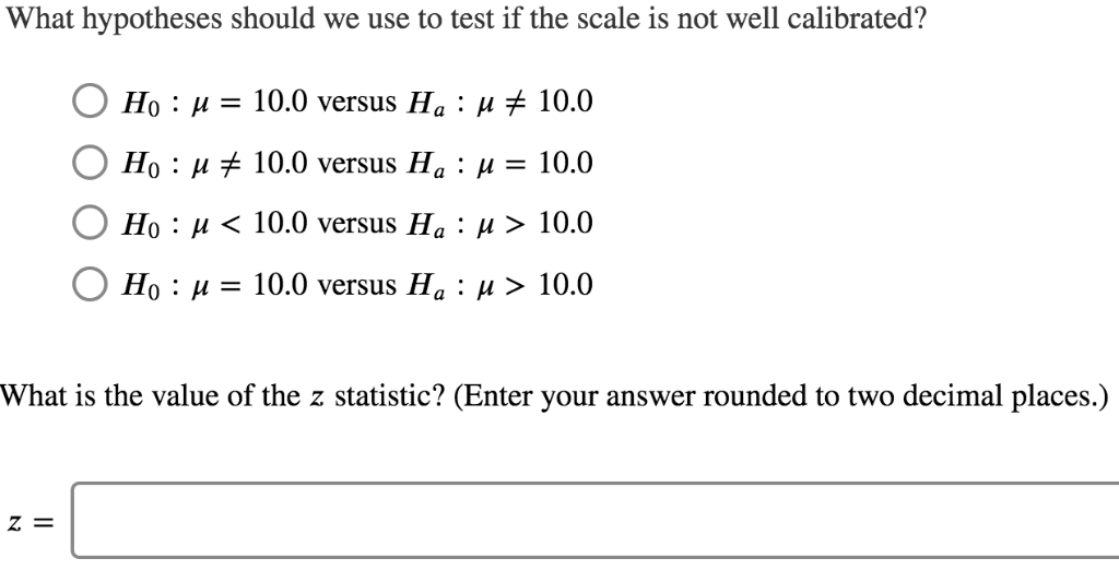 Solved To assess the accuracy of a laboratory scale, a | Chegg.com