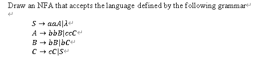 Solved Draw an NFA that accepts the language defined by the | Chegg.com