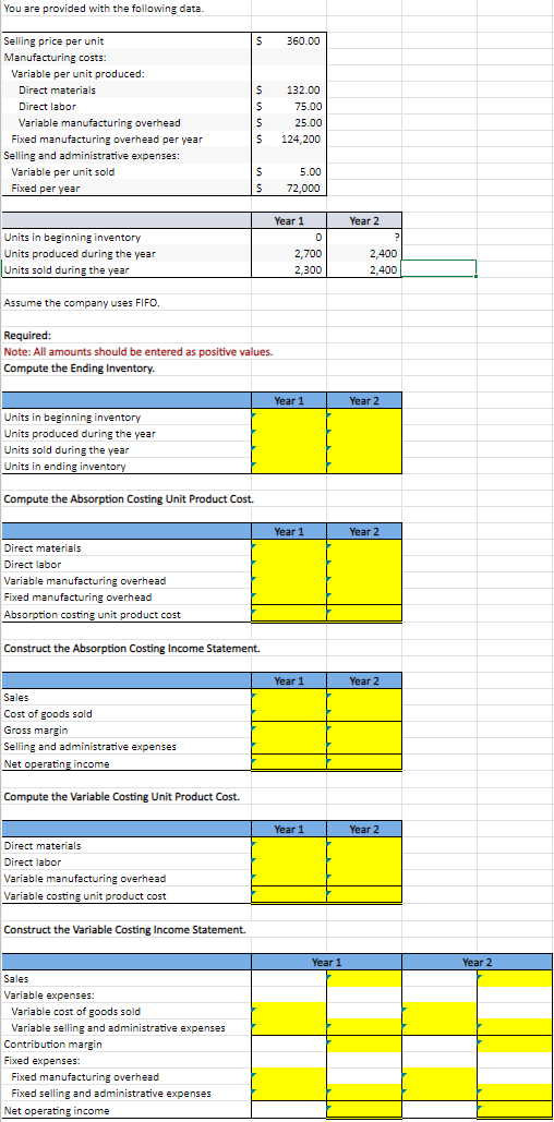 Solved You are provided with the following data. Assume the | Chegg.com