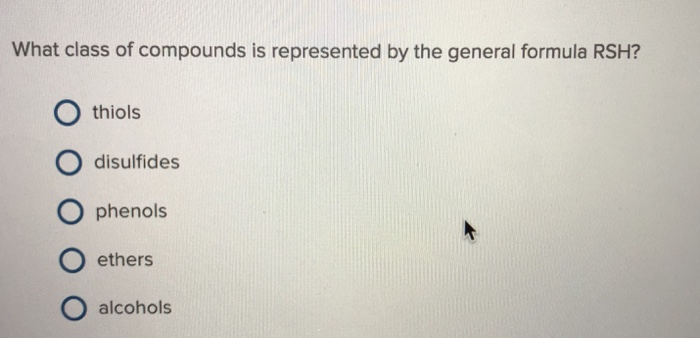 Solved What class of compounds is represented by the general | Chegg.com