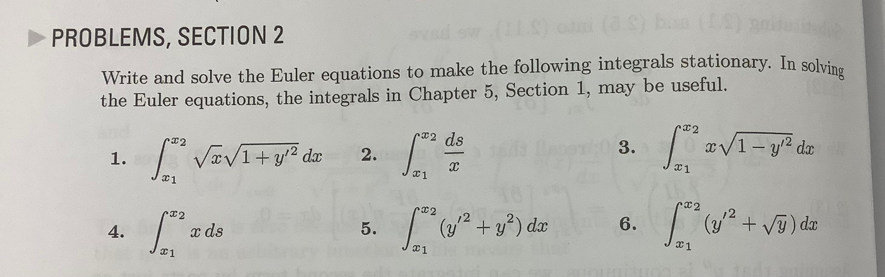 Solved PROBLEMS, SECTION 2 Write and solve the Euler | Chegg.com