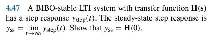 Solved 4.47 A BIBO-stable LTI system with transfer function | Chegg.com