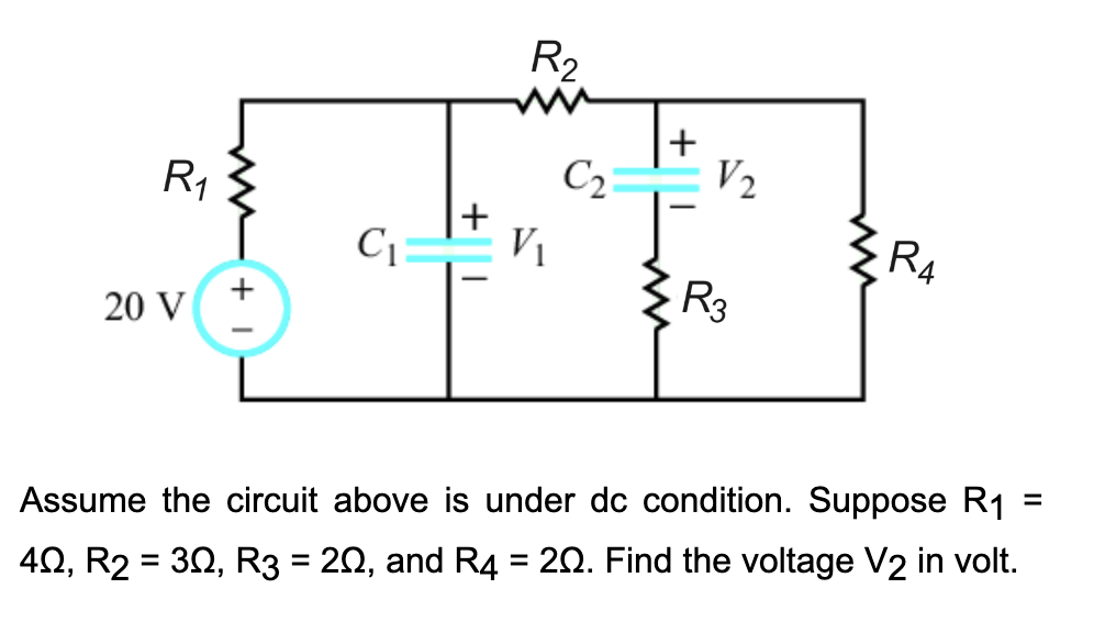 Solved Assume the circuit above is under dc condition. | Chegg.com