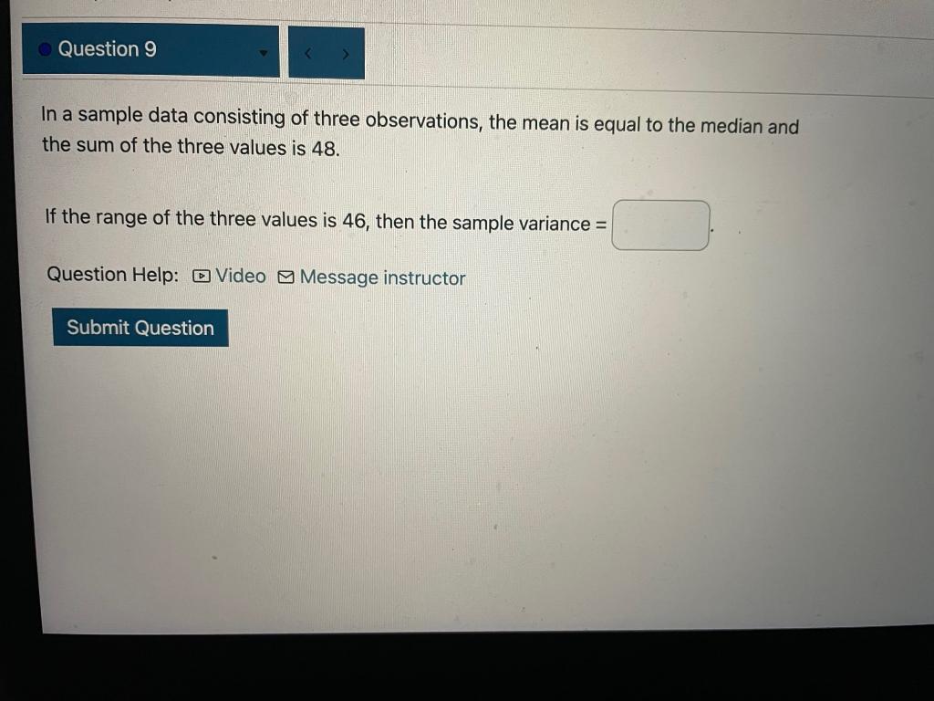 Solved In a sample data consisting of three observations, | Chegg.com
