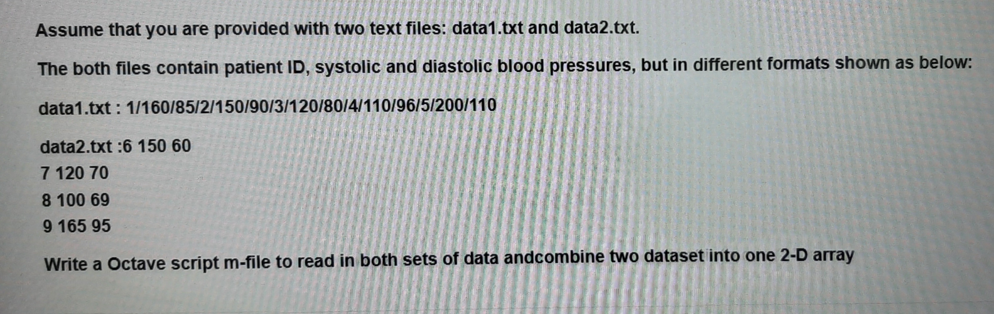 Solved Assume that you are provided with two text files: | Chegg.com