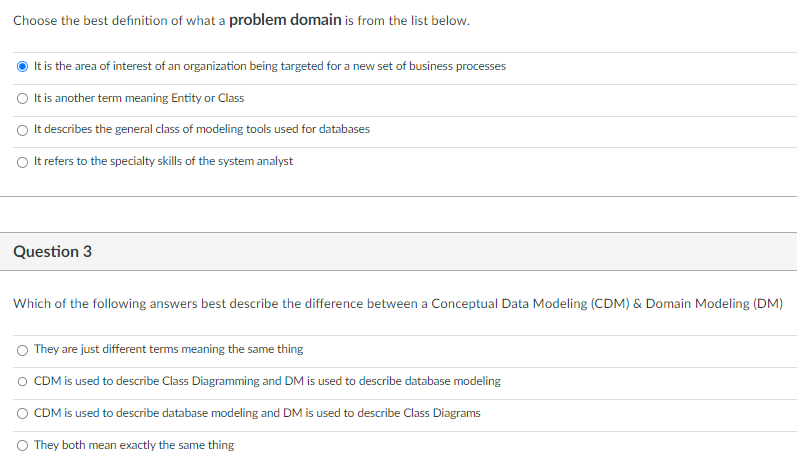 Solved Choose the best definition of what a problem domain | Chegg.com