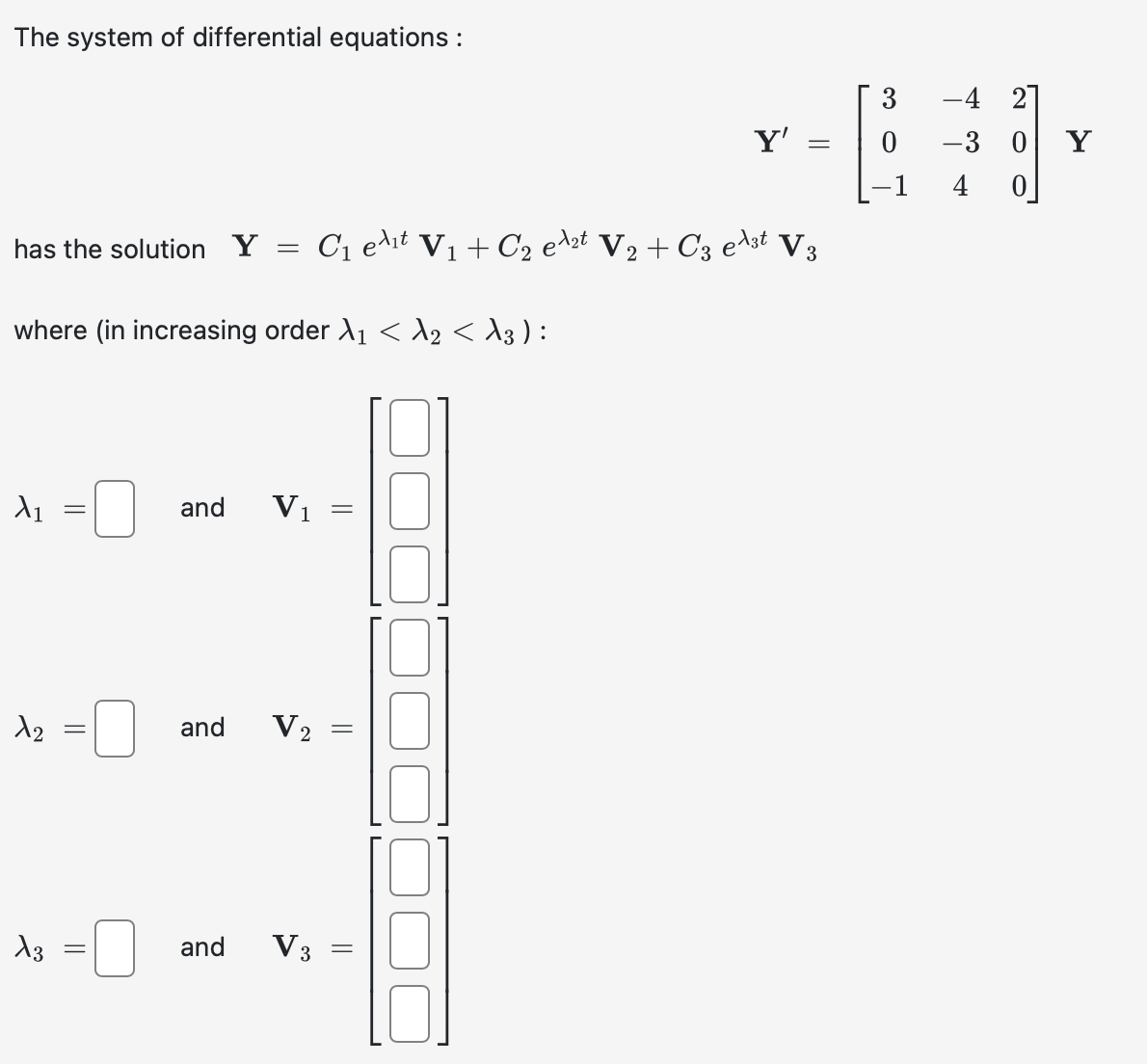 Solved by an EXPERT The system of ﻿differential equations | Chegg.com
