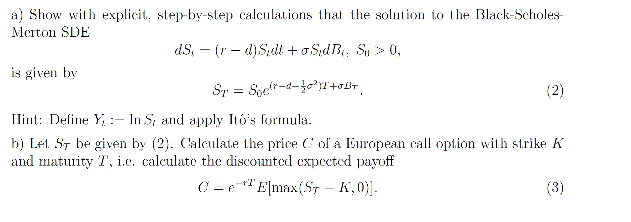 Solved a) Show with explicit, step-by-step calculations that | Chegg.com