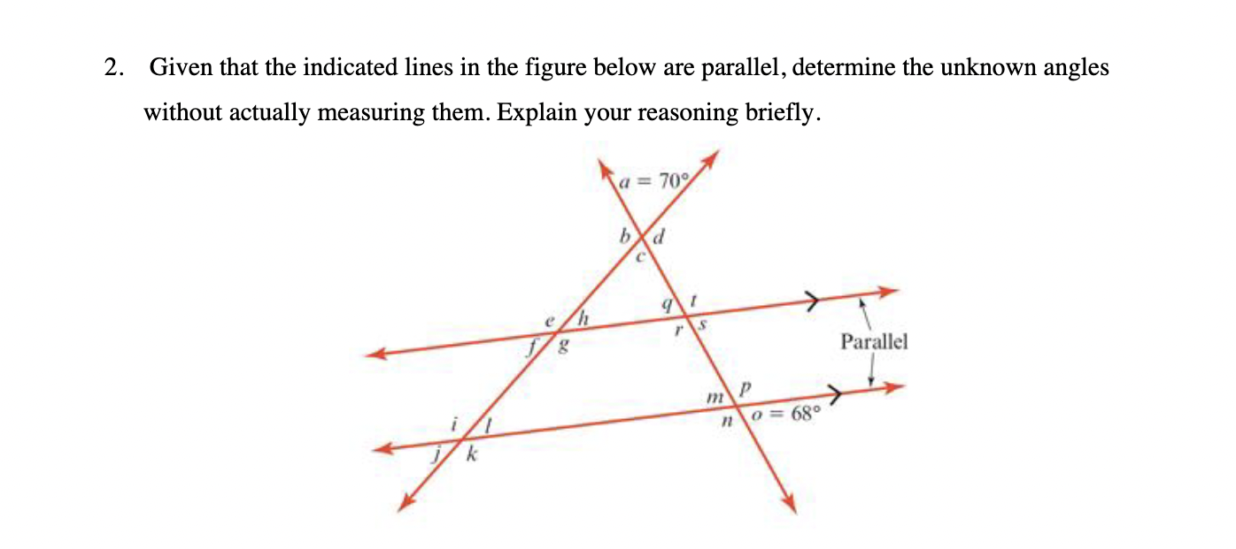 Solved 2. Given that the indicated lines in the figure below | Chegg.com
