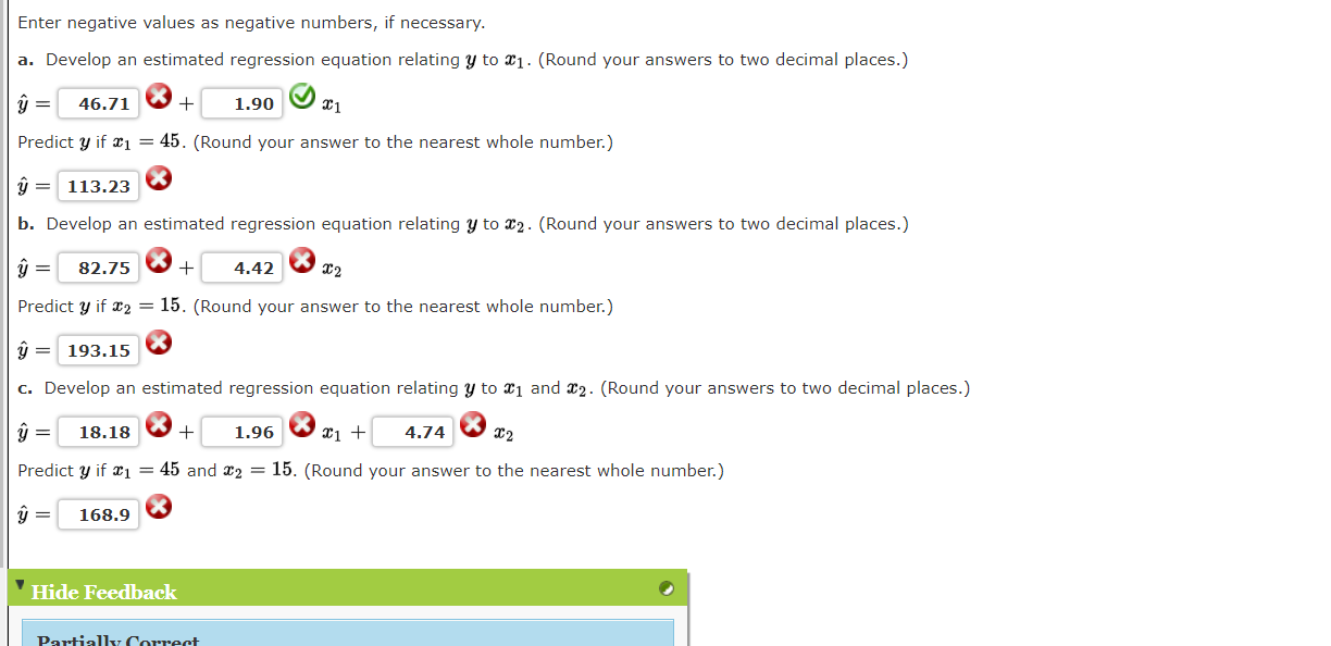 Solved Enter negative values as negative numbers, if | Chegg.com