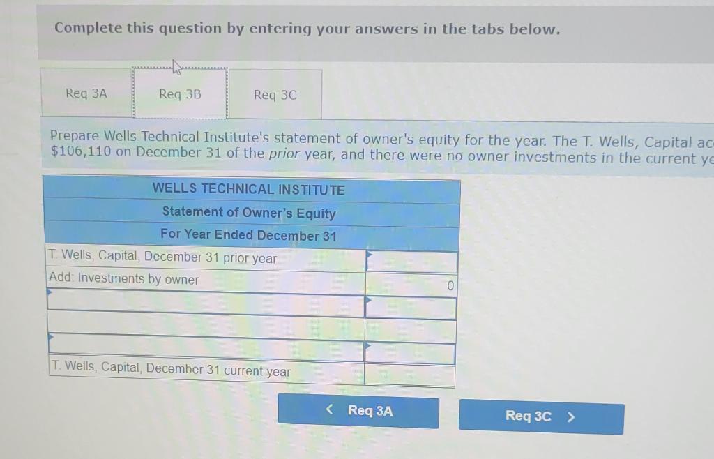 3-0. Prepare Wells Technical Institute's income | Chegg.com 3-0. Prepare Wells Technical Institute's income | Chegg.com