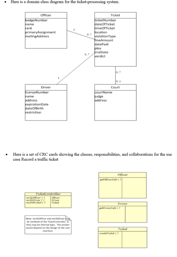 Solved Create a sequence diagram for the use case Record | Chegg.com