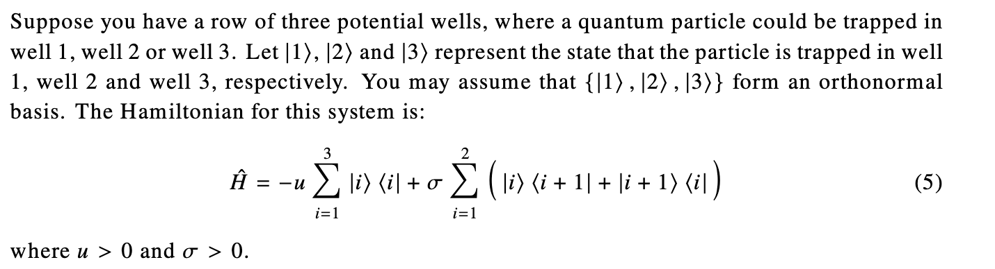 Solved Suppose you have a row of three potential wells, | Chegg.com