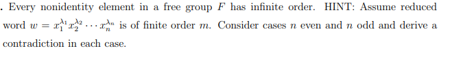 Solved Prove that the free group on the set {a} is an | Chegg.com