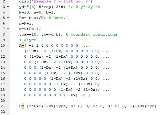 Solved Report no. 2 Applied Mathematics - laboratory 9) For | Chegg.com