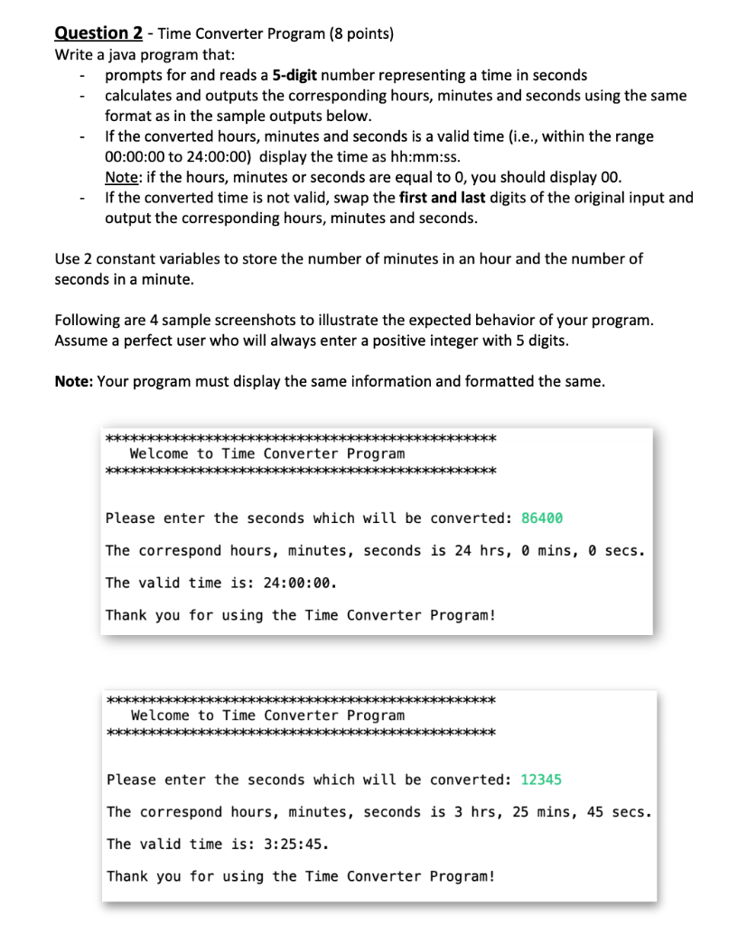 Solved Guidelines when writing programs: • In a comment, | Chegg.com