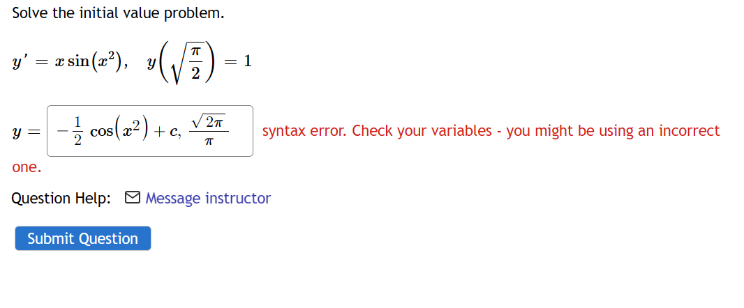 Solved Solve the initial value | Chegg.com