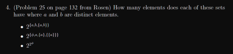 Solved 4. (Problem 25 on page 132 from Rosen) How many | Chegg.com