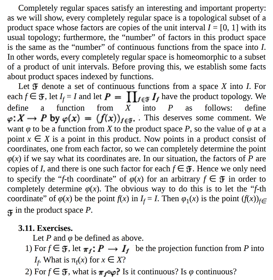 Solved as we will show, every completely regular space is a | Chegg.com