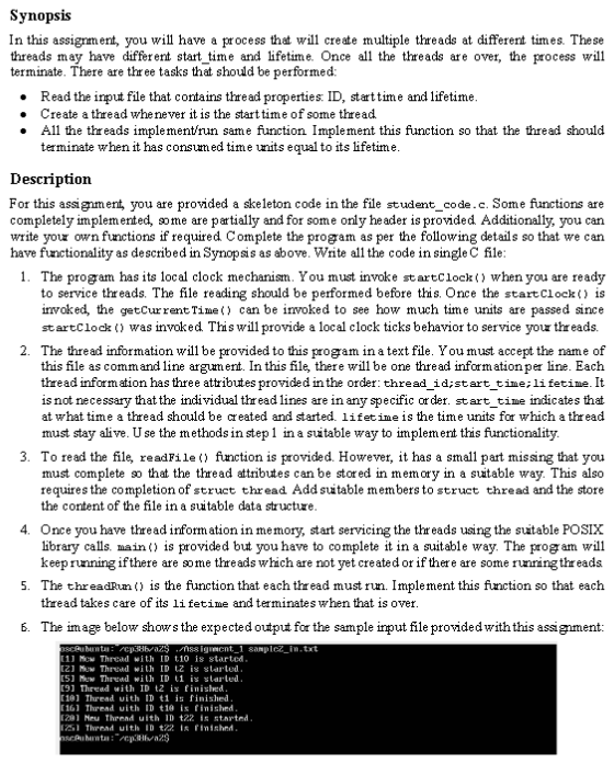 student_code.c skeleton below to complete in | Chegg.com