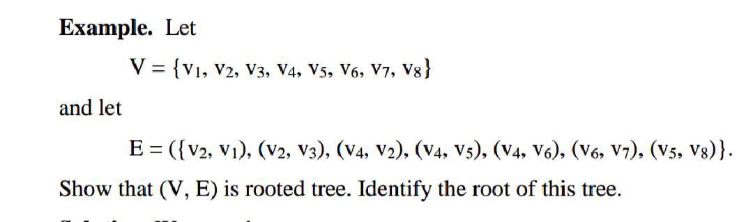 Solved Example. Let V = {V1, V2, V3, V4, V5, V6, V7, V8} and | Chegg.com