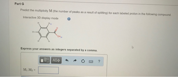 Solved Predict the multiplicity M(the number of peaks as a | Chegg.com