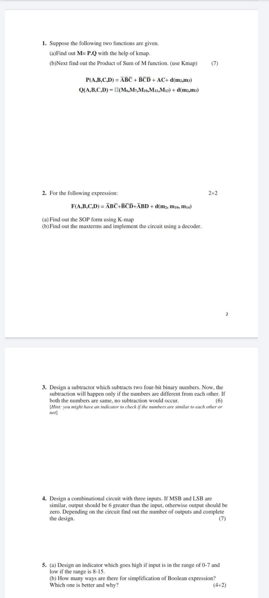 Solved 1. Suppose the following two functions are given. (a) | Chegg.com