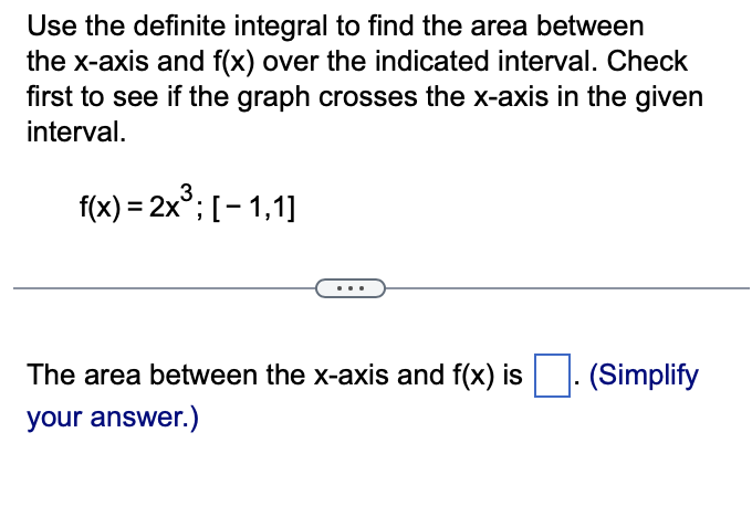Solved Use the definite integral to find the area between | Chegg.com