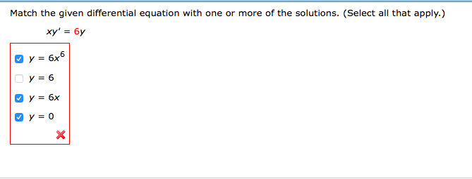 Solved Match the given differential equation with one or | Chegg.com