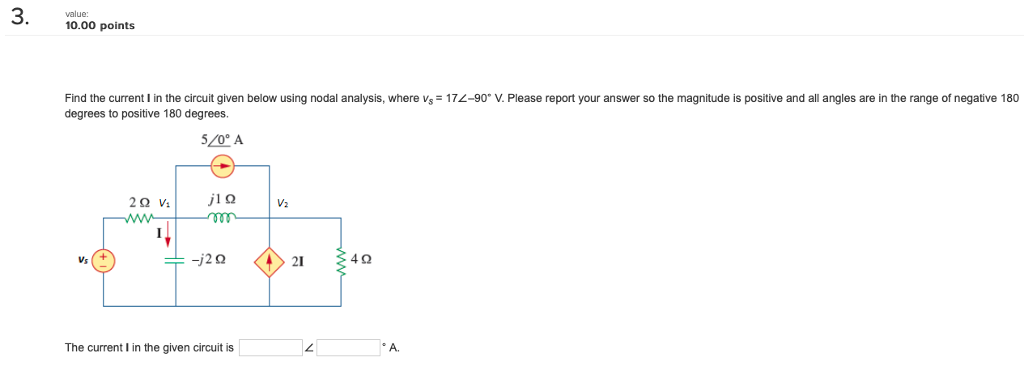 Solved value: 0.00 points Calculate the output current in | Chegg.com