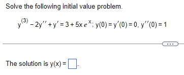 Solved Solve the following initial value problem. | Chegg.com
