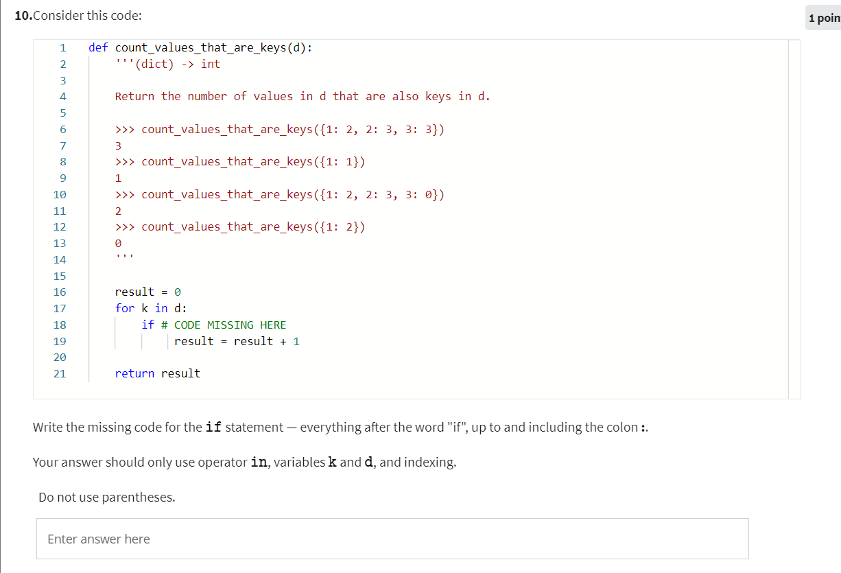 Solved Consider this code:def | Chegg.com