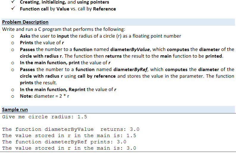 Solved Creating Initializing And Using Pointers Function 