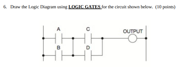 Solved 6. Draw the Logic Diagram using LOGIC GATES for the | Chegg.com