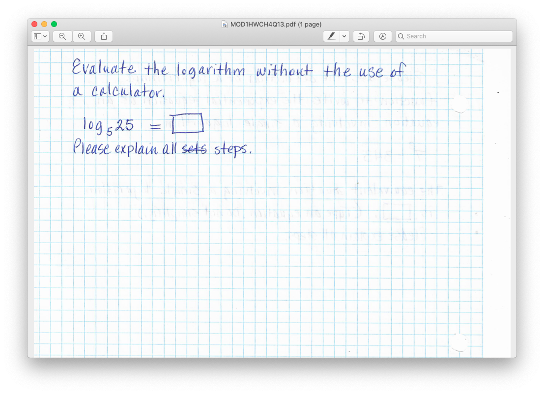 Solved Evaluate the logarithm without the use of a | Chegg.com