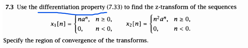 Solved 7 3 Use The Differentiation Property 7 33 To Find