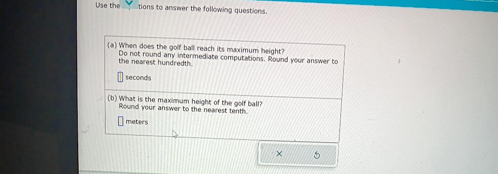 Solved A golf ball is hit upward from the ground, with an | Chegg.com