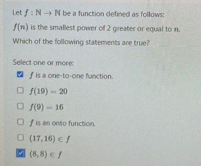 Solved Let f:N→N be a function defined as follows: f(n) is | Chegg.com