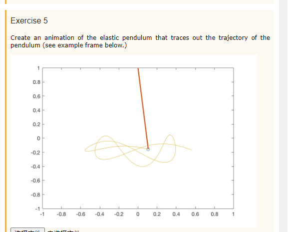 Exercise 5 Create an animation of the elastic | Chegg.com