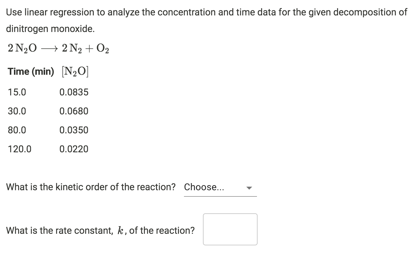 Solved Use linear regression to analyze the concentration | Chegg.com
