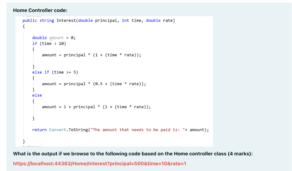 Solved Home Controller code: What is the output if we browse | Chegg.com