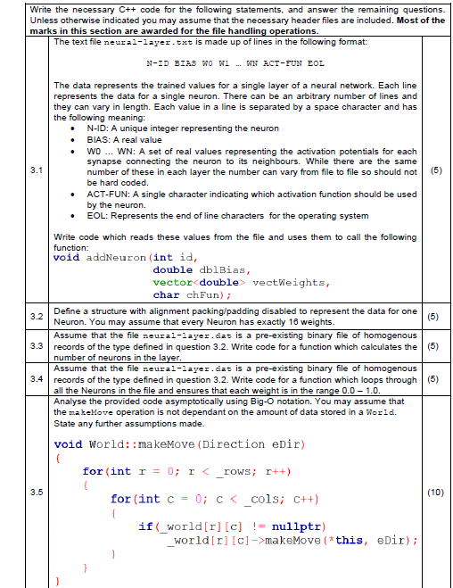 Write the necessary C++ code for the following | Chegg.com