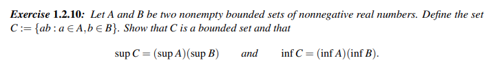 Solved Exercise 1.2.10: Let A and B be two nonempty bounded | Chegg.com