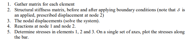 Solved Analyze the bar assemblage using direct stiffness | Chegg.com