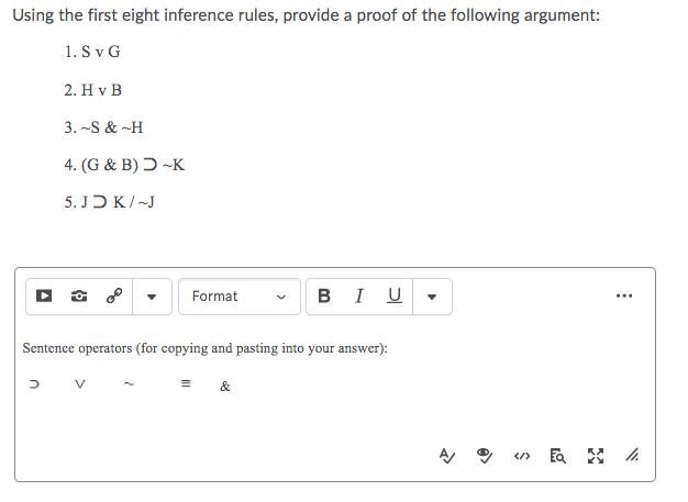 Solved Using the first eight inference rules, provide a | Chegg.com