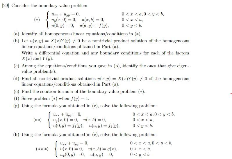 [29] Consider the boundary value problem | Chegg.com